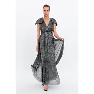 Zara | Dresses | Nwt Zara Limited Edition Metallic Thread Dress Size S ...
